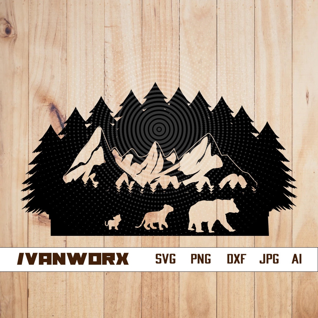 Winter Scene Svg | Winter Scene Png | Winter Scene Cut File | Winter ...