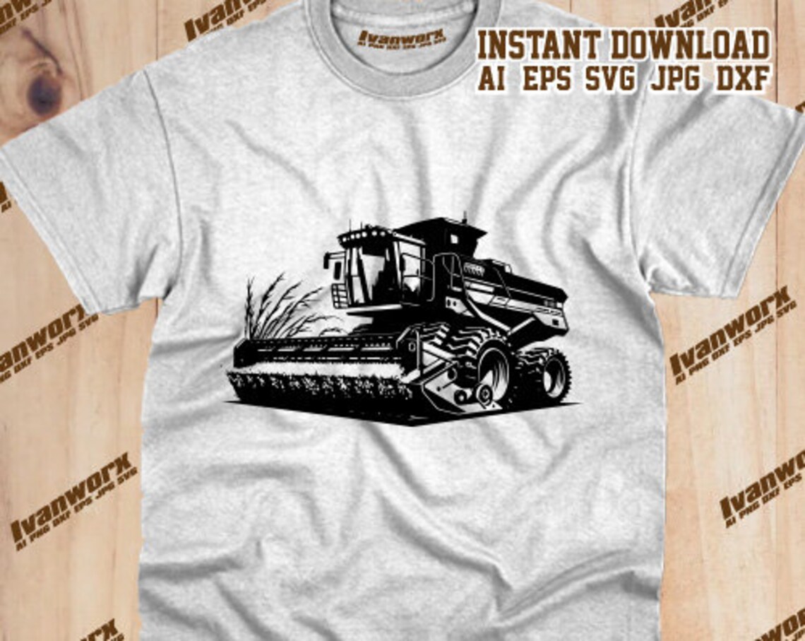 Combine Harvester SVG | Combine SVG | Wheat Harvester SVG | Cricut ...