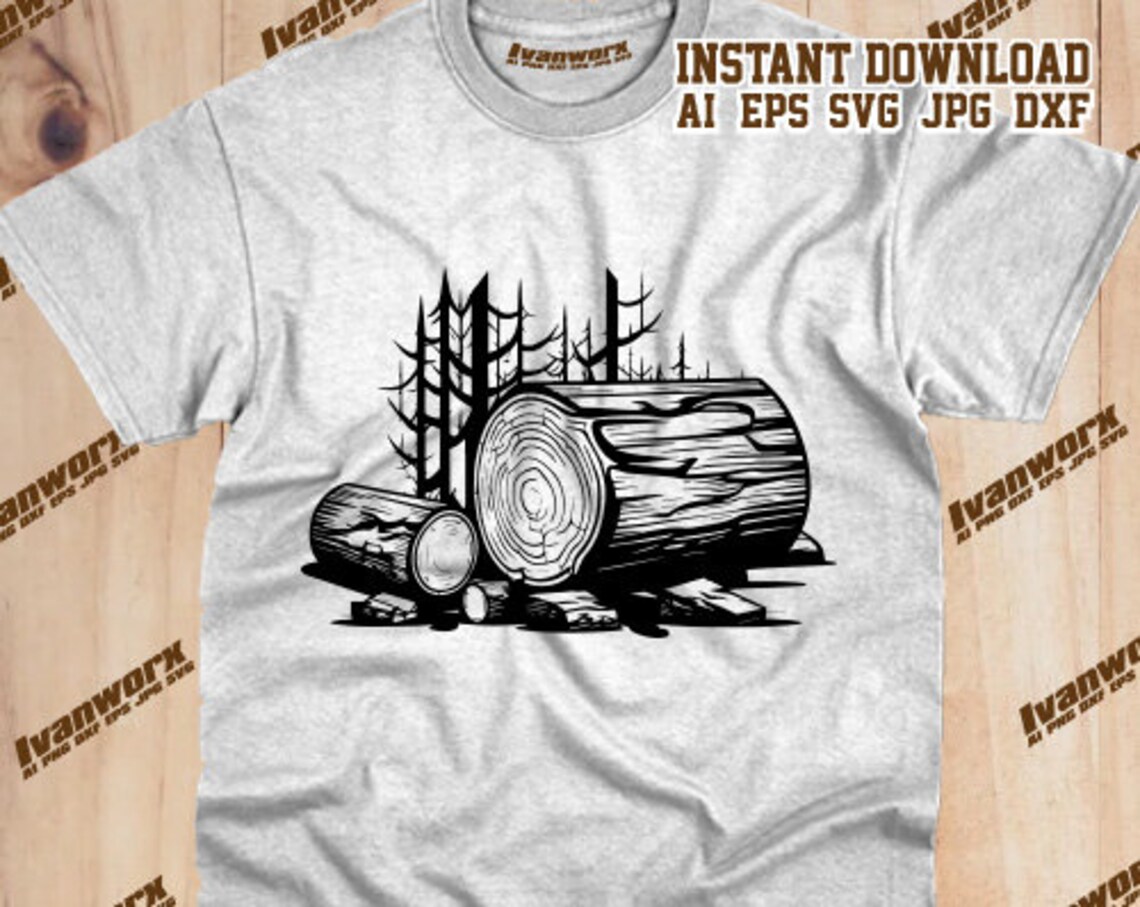 Wood Log SVG Cut Files Wood Log Silhouette Wood Svg Tree Log Svg Tree ...