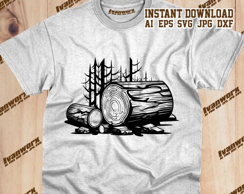 Wood Log SVG Cut Files Wood Log Silhouette Wood Svg Tree Log Svg Tree ...