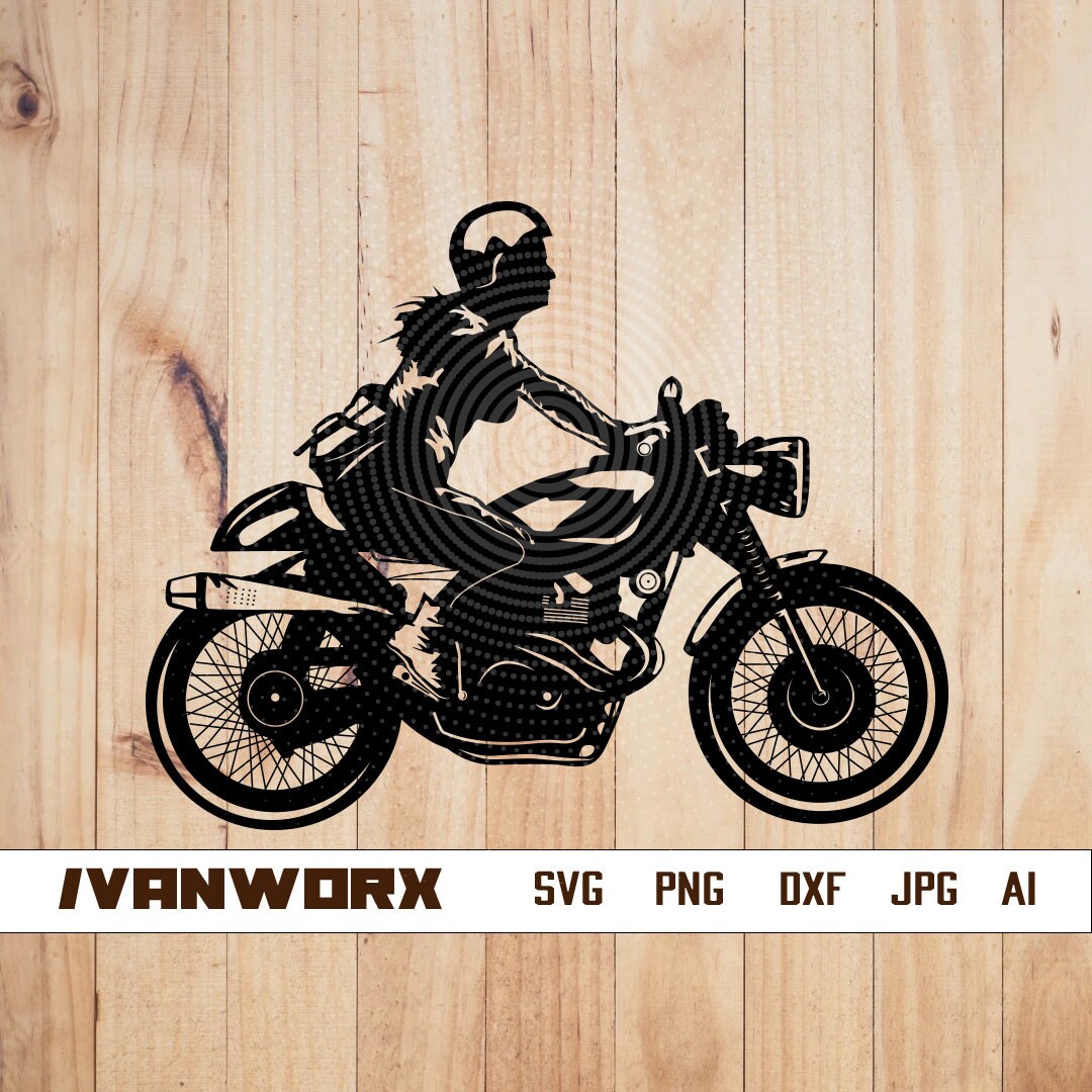 Girl Rider Svg | Woman Biker Clipart | Biker Cut File | Biker Woman ...