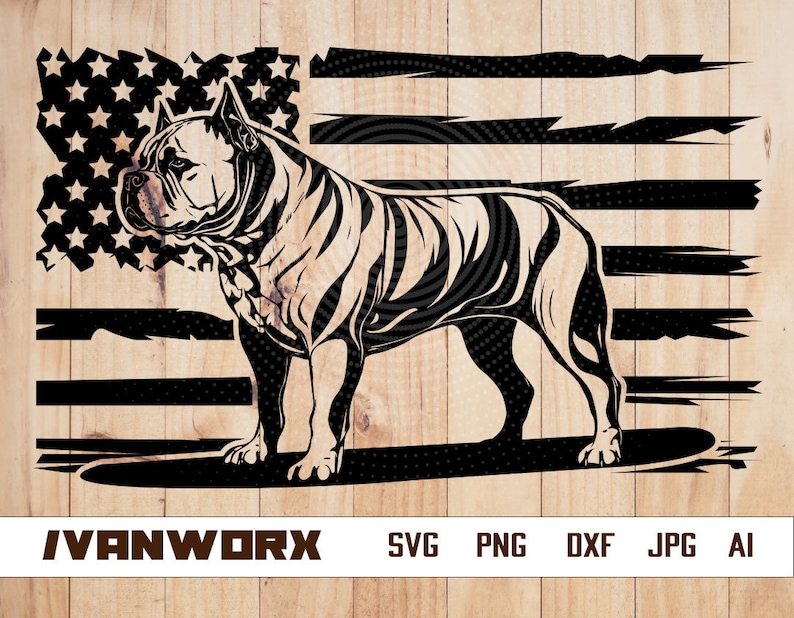 American Bully Svg US Dog Shirt Svg Bully Cutfile Bully - Etsy