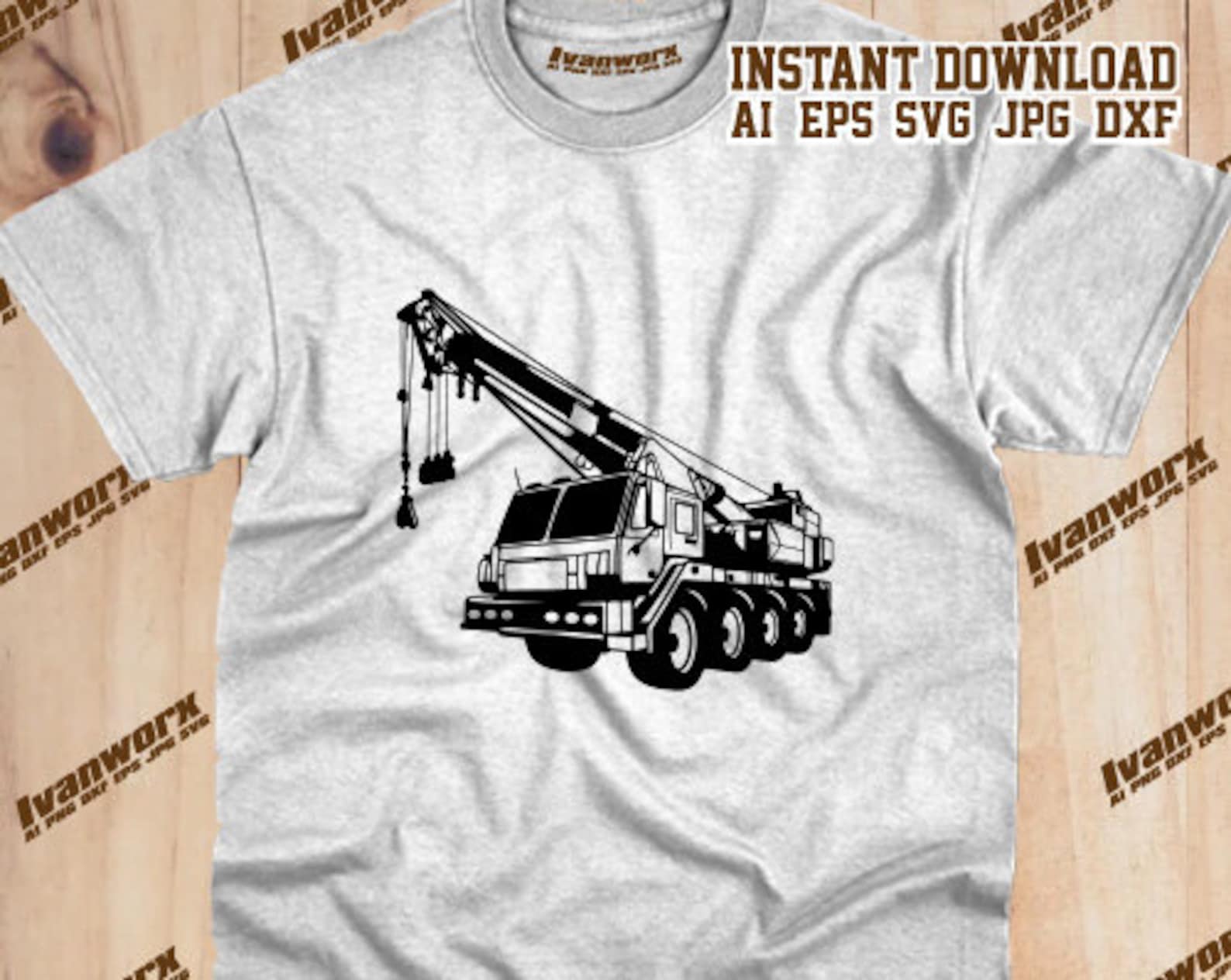 Mobile Crane Truck Svg | Construction Clipart | Heavy Machinery Svg ...