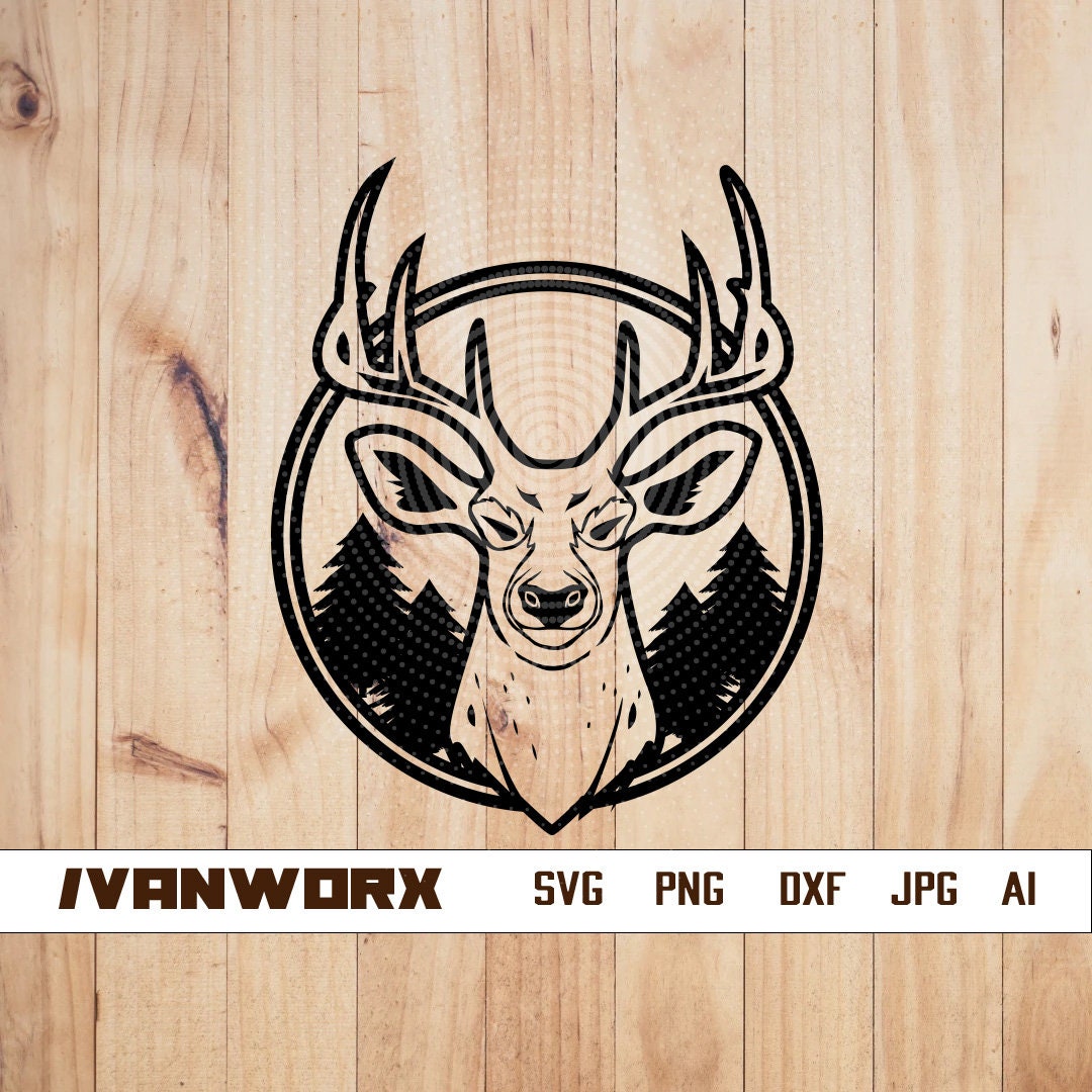 Cena de cervo svg | Cena De Veado png | Arquivo de corte de cena de ...