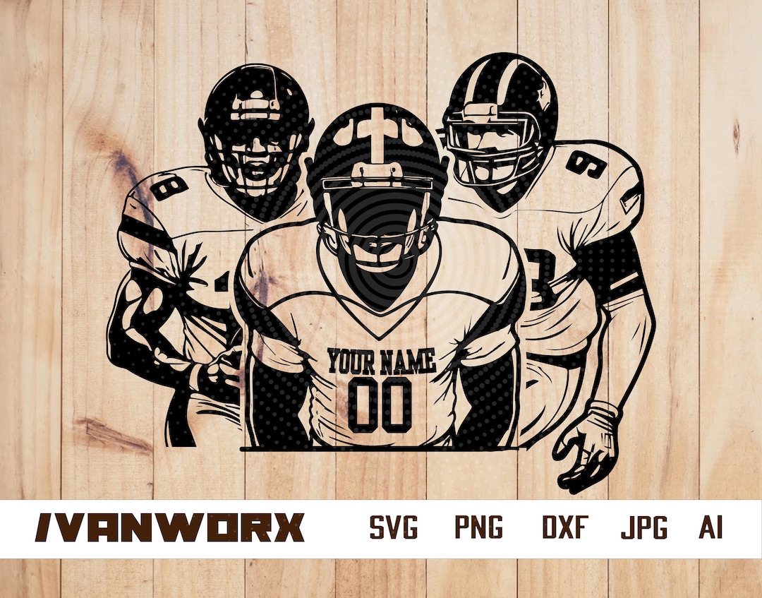 Football Player Svg | Customized Football Player Svg | Football Svg ...
