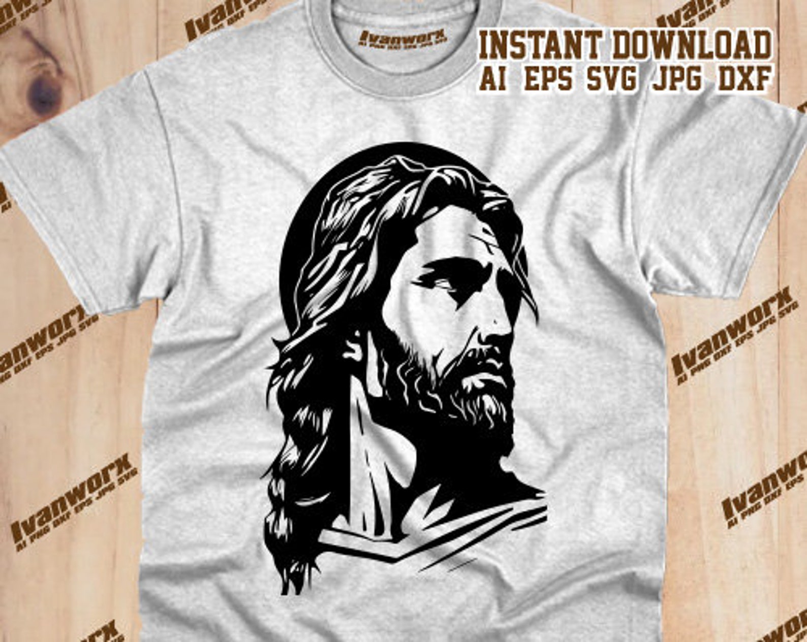 Jesus Christ Svg Jesus Portrait SVG Jesus Face SVG Holy Face of Jesus ...
