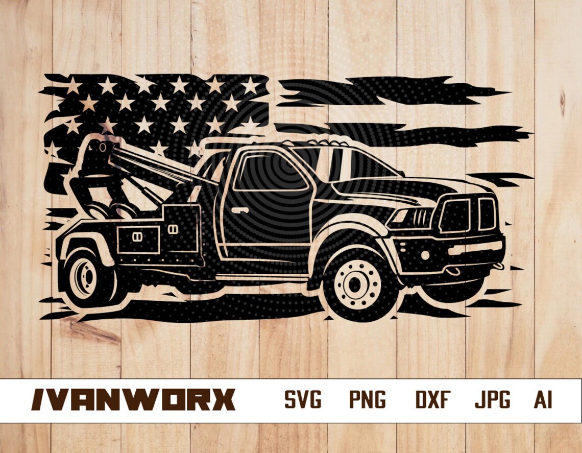 US Tow Truck Svg File Tow Truck Driver Svg Tow Truck Clipart Truck Svg ...