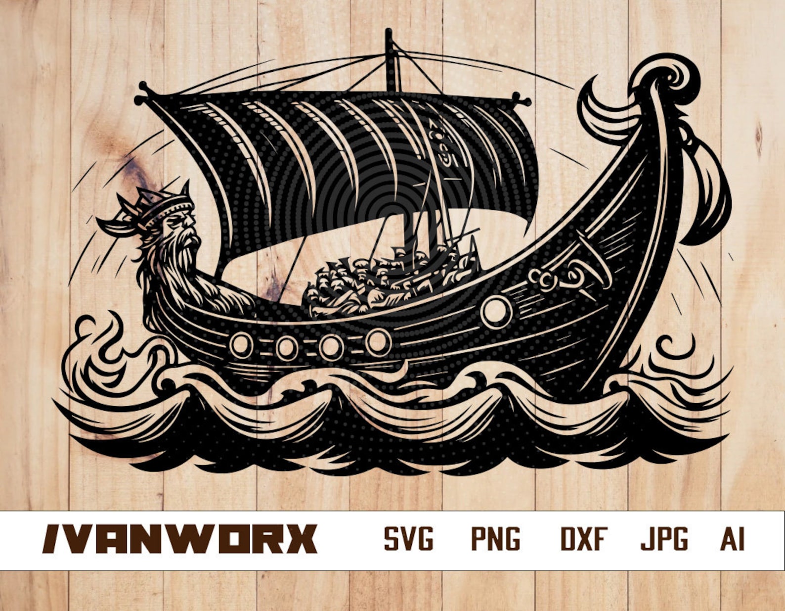 Viking Boat Svg Viking Ship Clipart Dragon Boat Cut File Ancient Nordic ...