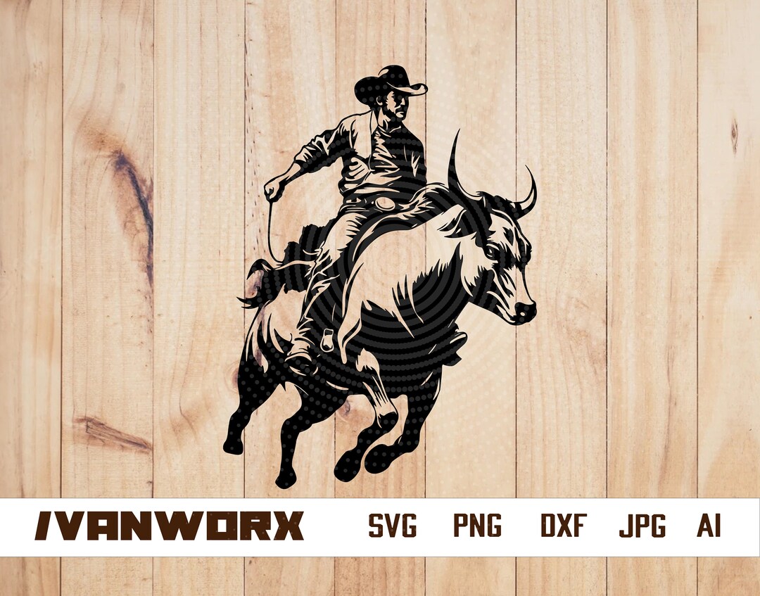 Rodeo Svg | Bull Rider Svg | Western Cowboy Cut File | Cowboy Png ...