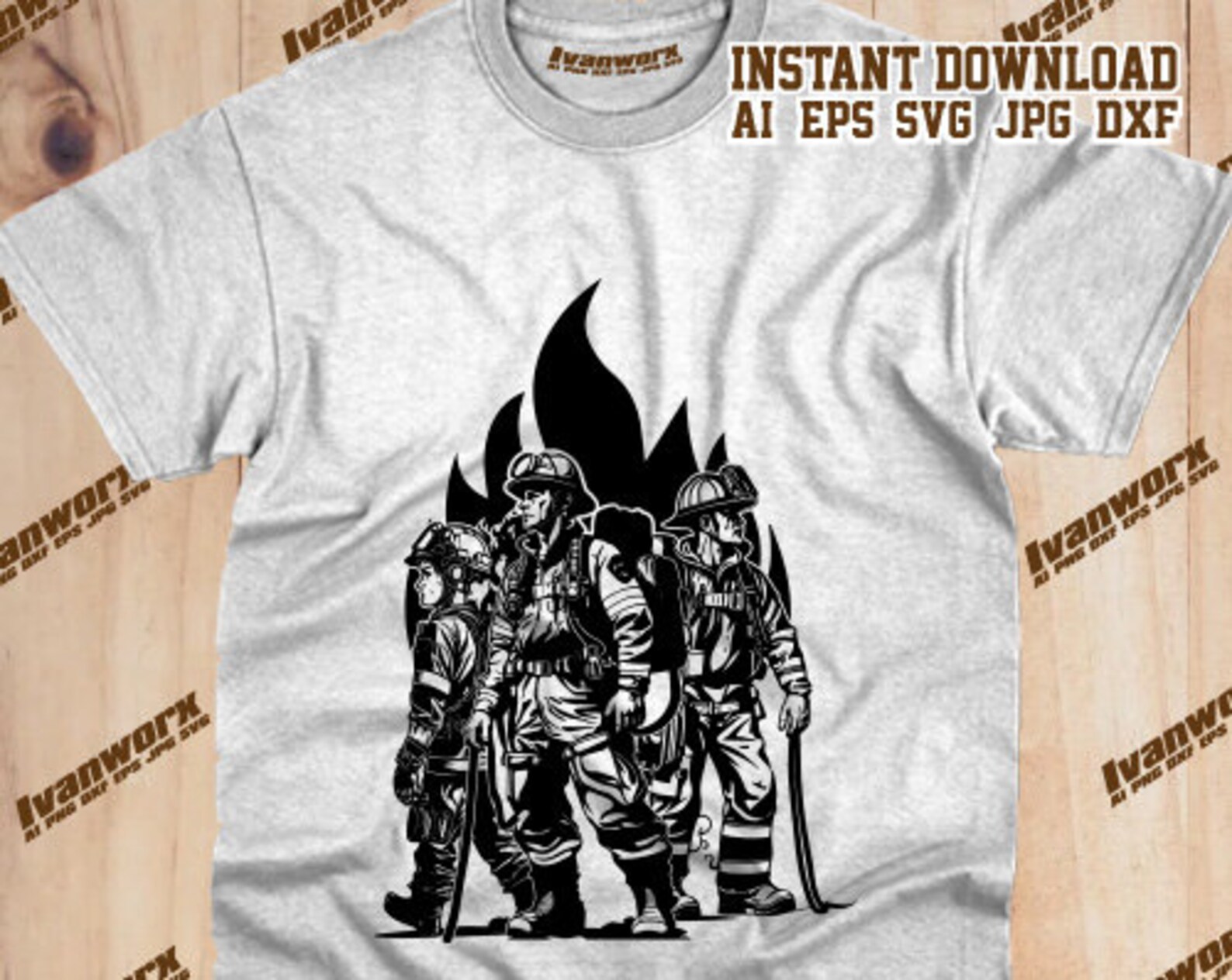 Fire Fighter Scene Svg Fire Fighter Svg Fireman Svg Rescue Team Svg ...