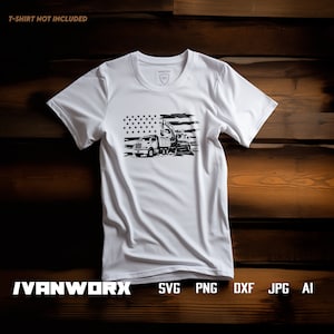 US Dump Truck With Track Hoe Svg | Excavator Clipart | Heavy Equipment ...