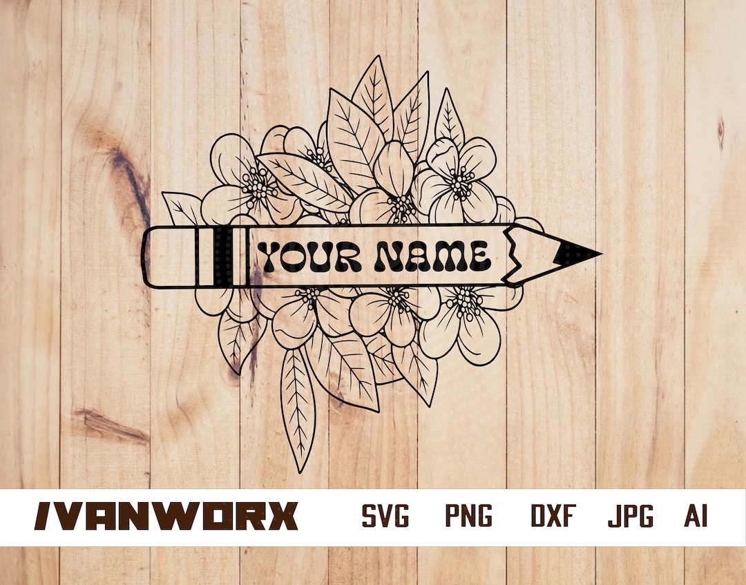 Teacher Split Monogram Svg | Flower Monogram Svg | Back to School Svg ...