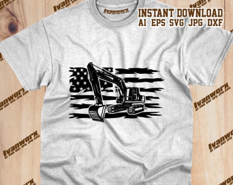 US Excavator Svg Excavator Svg Construction Svg Excavator Truck ...