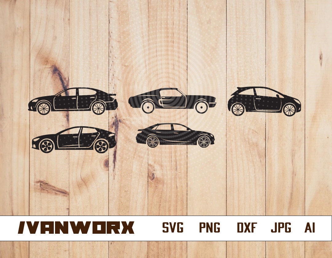 Car Svg Bundle | Retro Car Silhouette Svg | Sports Car Svg | Classic ...