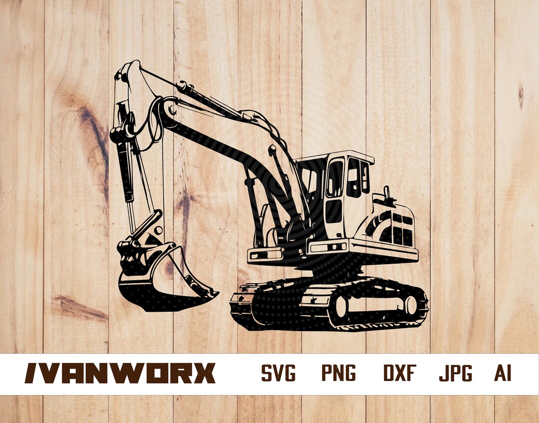Excavator Svg | Excavator Clipart | Excavator Cutfile | Excavator Png ...