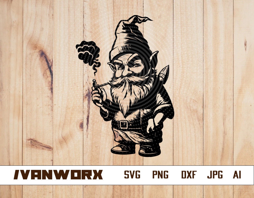 Weed Gnomes SVG Smoking Cannabis SVG Smoke Marijuana Joint SVG Gnomes ...