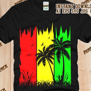 Reggae Scene Svg | Beach Vibe Svg | Reggae Png | Reggae T-shirt Design ...