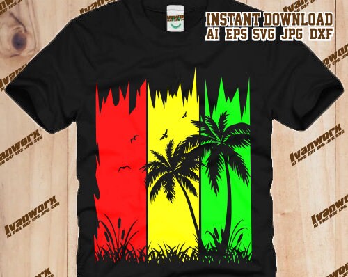 Reggae Scene Svg Beach Vibe Svg Reggae Png Reggae T-shirt Design Reggae ...
