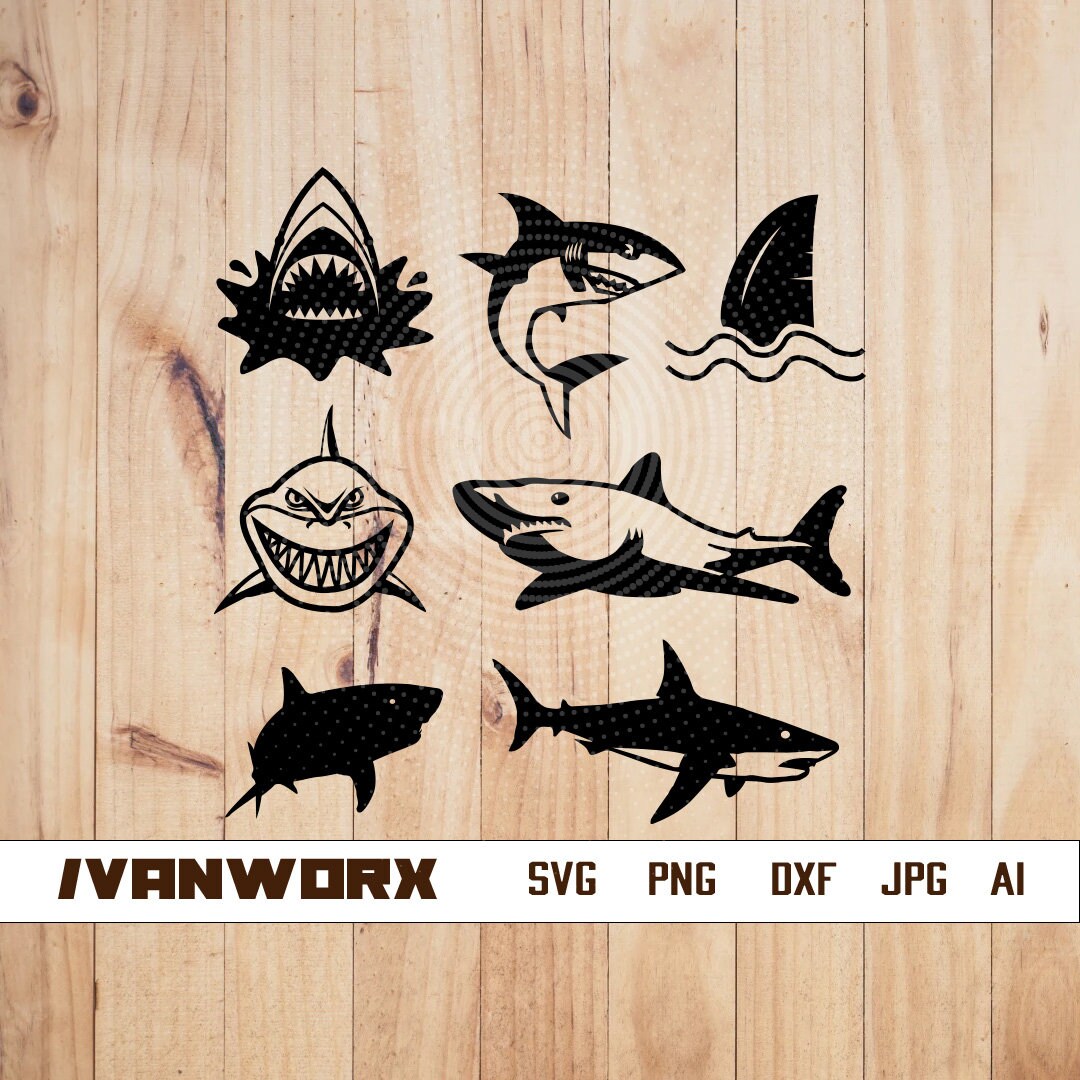 Sharks Svg | Sharks Png | Aquatic Animals Svg | Sharks T-shirt Design ...