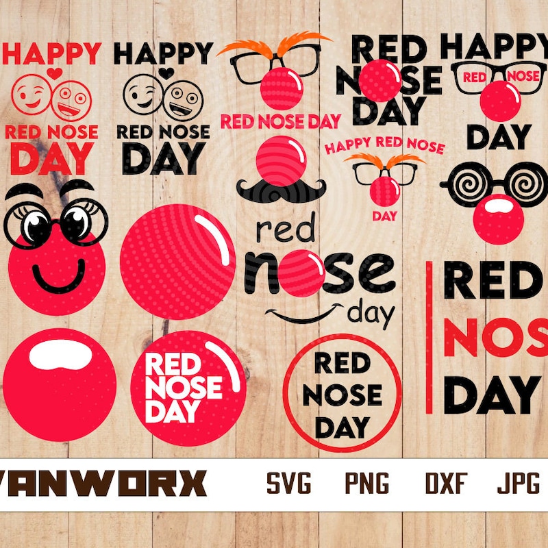 Red Nosed Day Clipart - Etsy UK