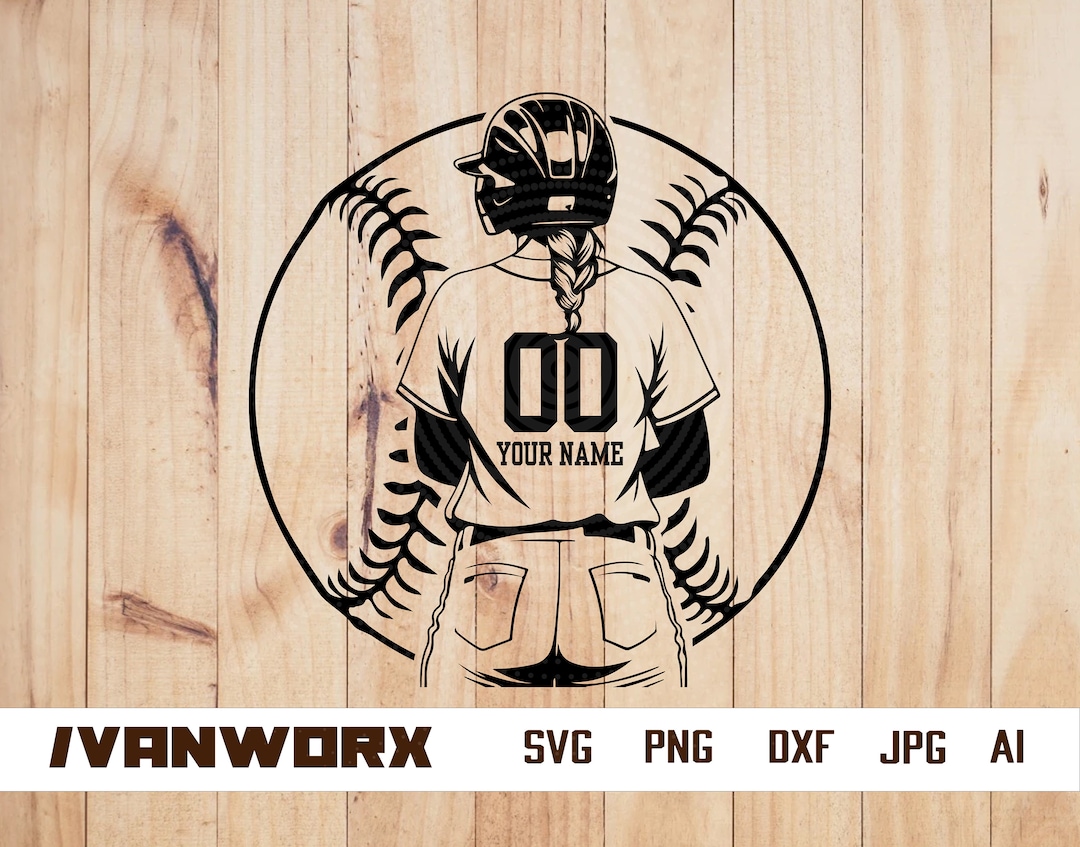 Softball Player Svg | Softball Team Svg | Personalized Name Svg ...
