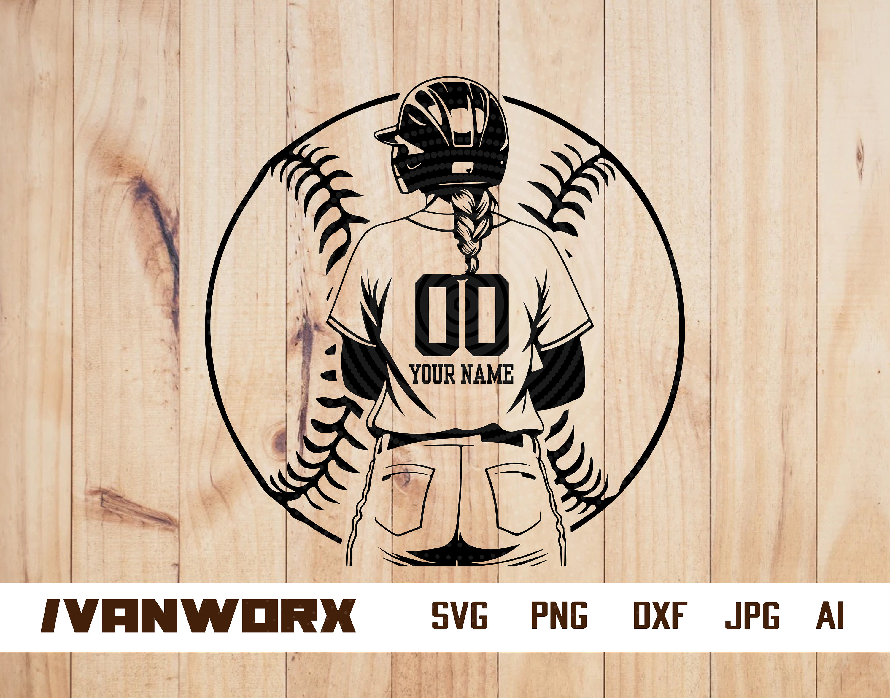 Softball Player Svg | Softball Team Svg | Personalized Name Svg ...