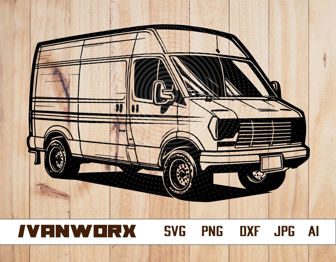 Cargo Van Svg | Delivery Vehicle Clipart | Large Transport Vehicle Cut ...