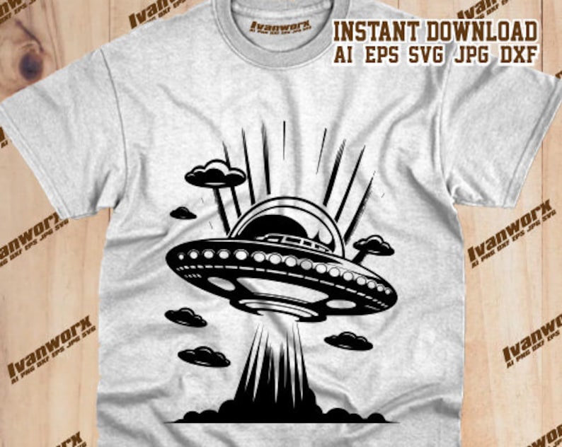 UFO Svg UFO Png Alien Svg UFO T-shirt Design Ufo Cut File Alien Png ...