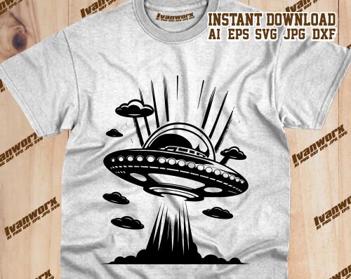 UFO Svg| UFO Png | Alien Svg | UFO T-shirt Design | Ufo Cut File ...
