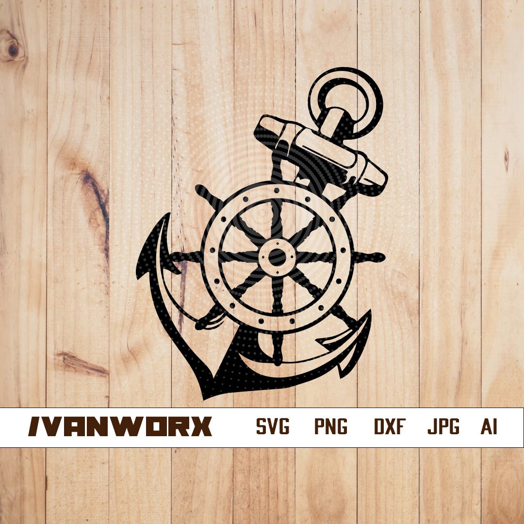Anchor Svg | Nautical SVG | Navy Anchor Clipart | Anchor Clipart ...