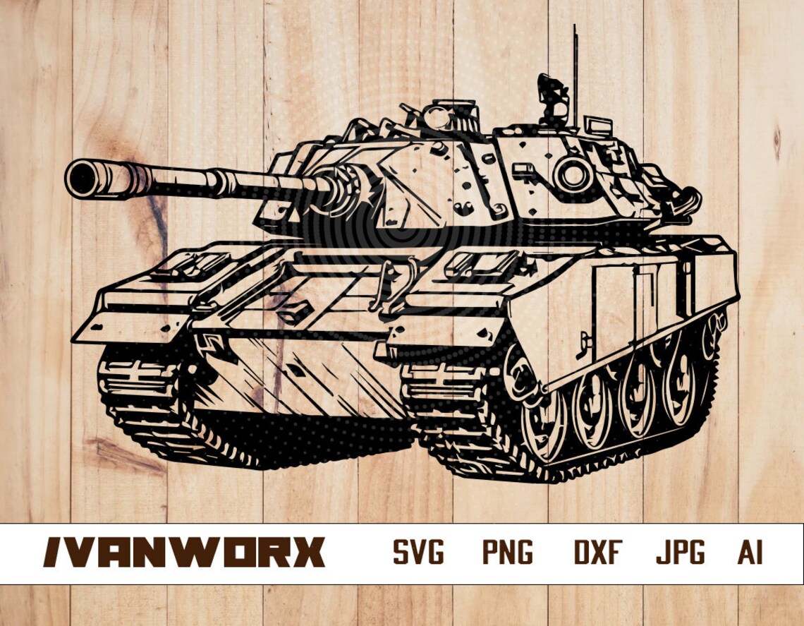 War Tank Svg Military Vehicle Clipart Army Tank Cut File War Ship ...