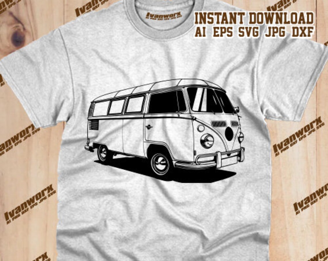 Beach Vintage Van Svg Van Clipart Retro Van Cut File Vintage Summer ...