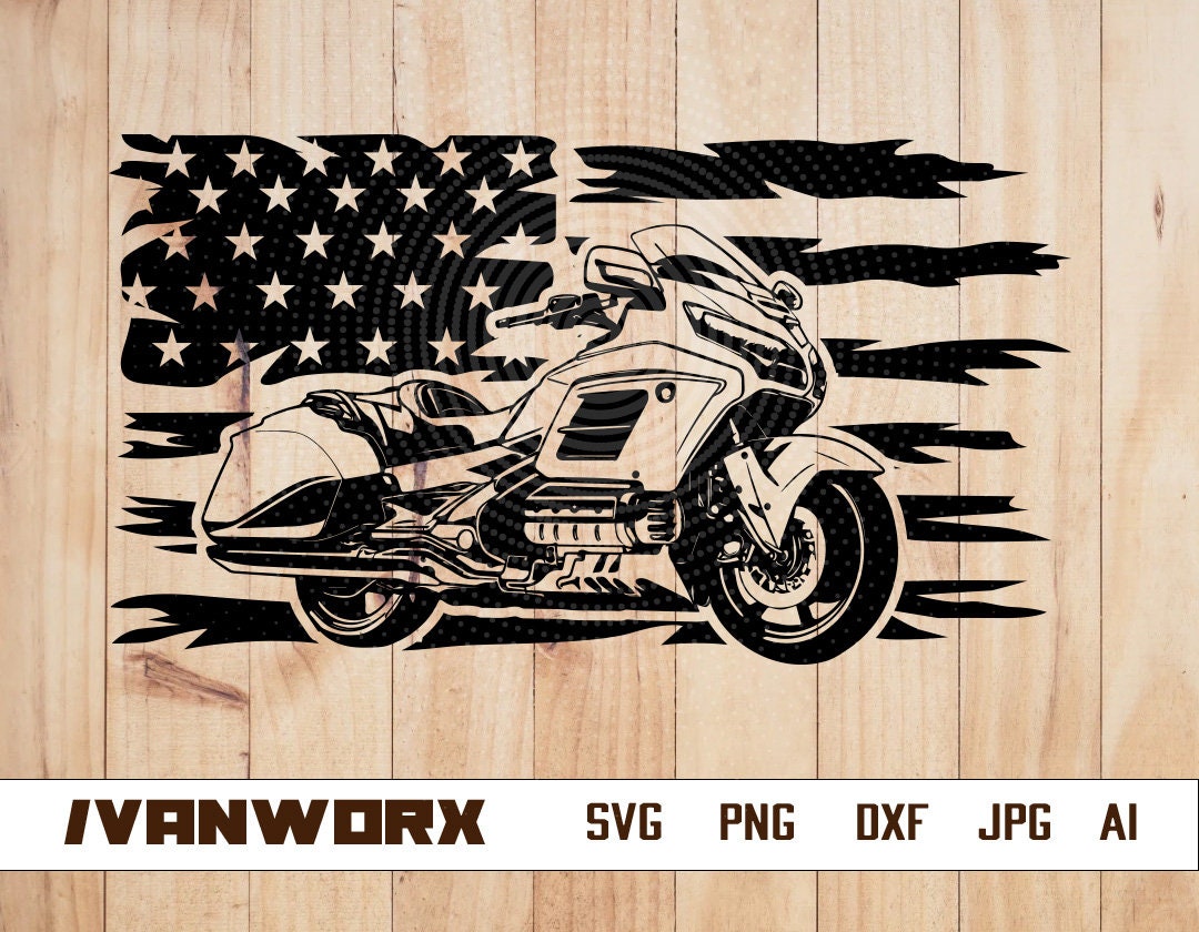 US Touring Motorcycle Svg Motorcycle Svg Biker Dxf - Etsy UK