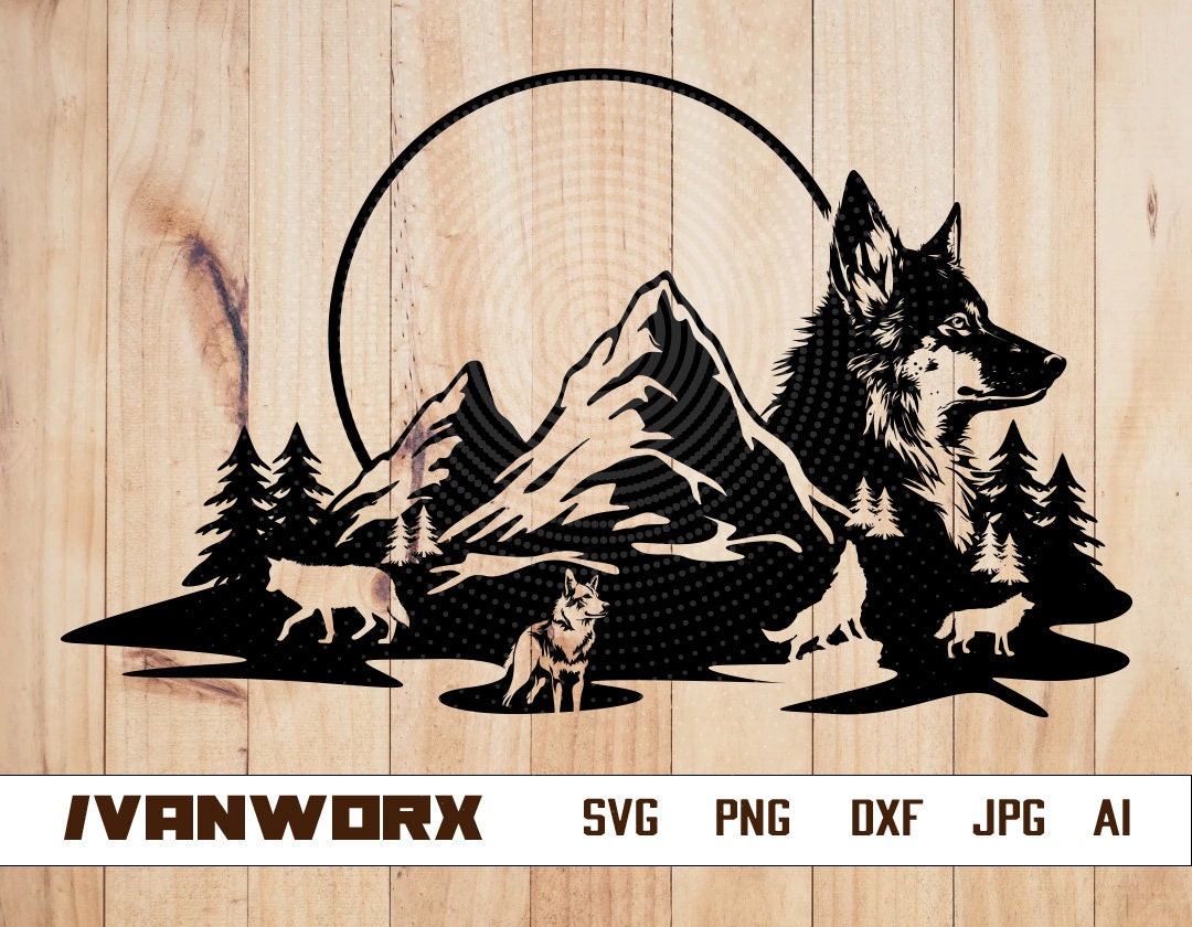 Wolf Svg Wolf Clipart Wolf Cutfile Wolf Png Wolf Shirt Svg Wild Wolf ...