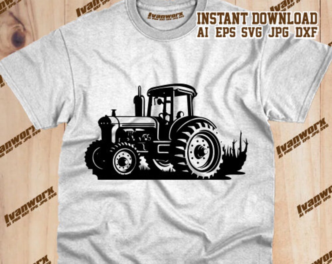 Tractor Svg Tractor Png Tractor Clipart Tractor Vector - Etsy