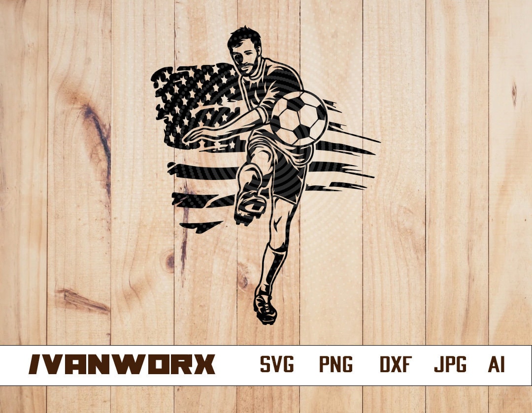 US Soccer Player Svg | Football Svg | Soccer Shirt Svg | Soccer Clipart ...