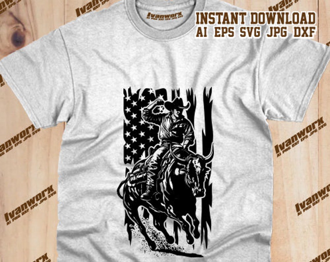 US Rodeo Svg Bull Rider Svg Cowboy Svg Ranch Western - Etsy