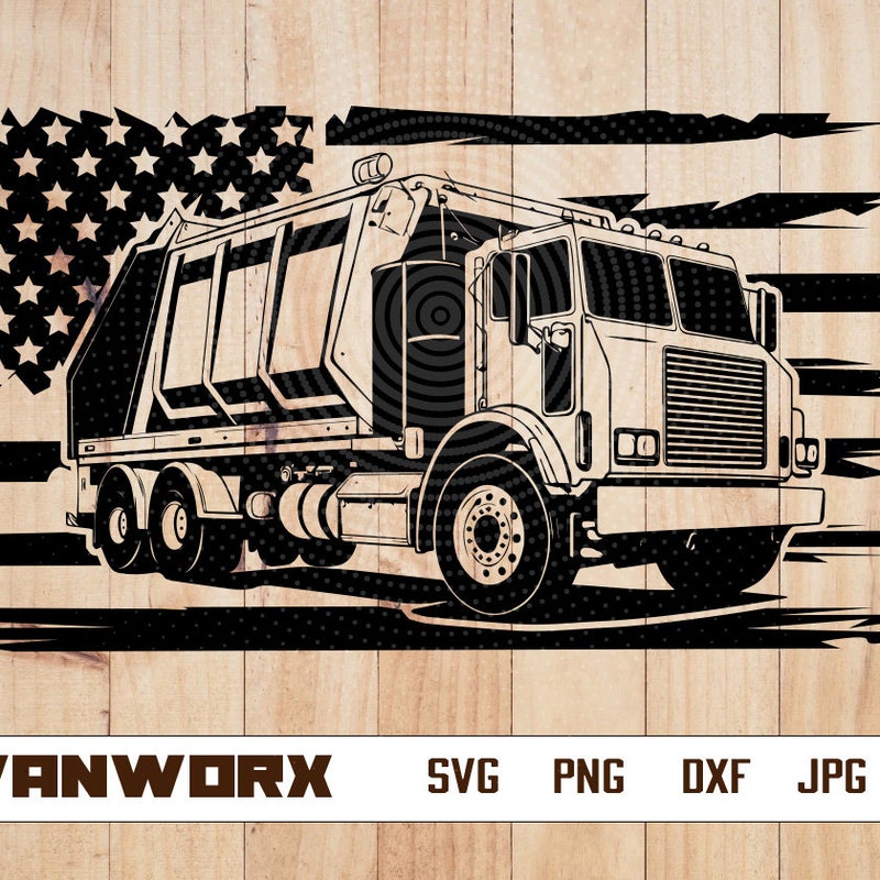 Garbage Truck Svg - Etsy