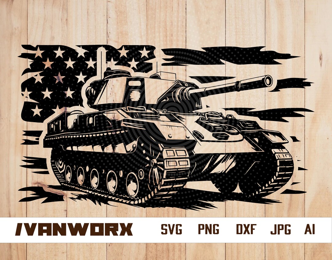 US War Tank Svg | Military Vehicle Clipart | Army Tank Cut File | War ...