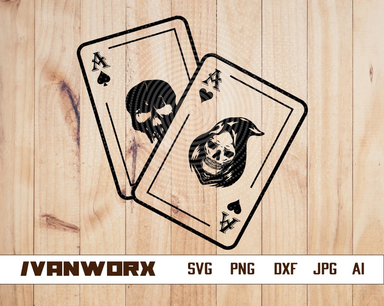 Playing Card Svg Ace of Spades Svg Skull Svg Grim Reaper Svg Poker Svg ...