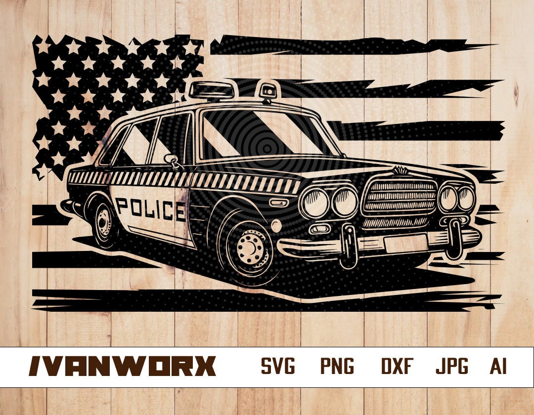 US Police Car Svg | Police Car Clipart | Police Car Png | US Police Svg ...