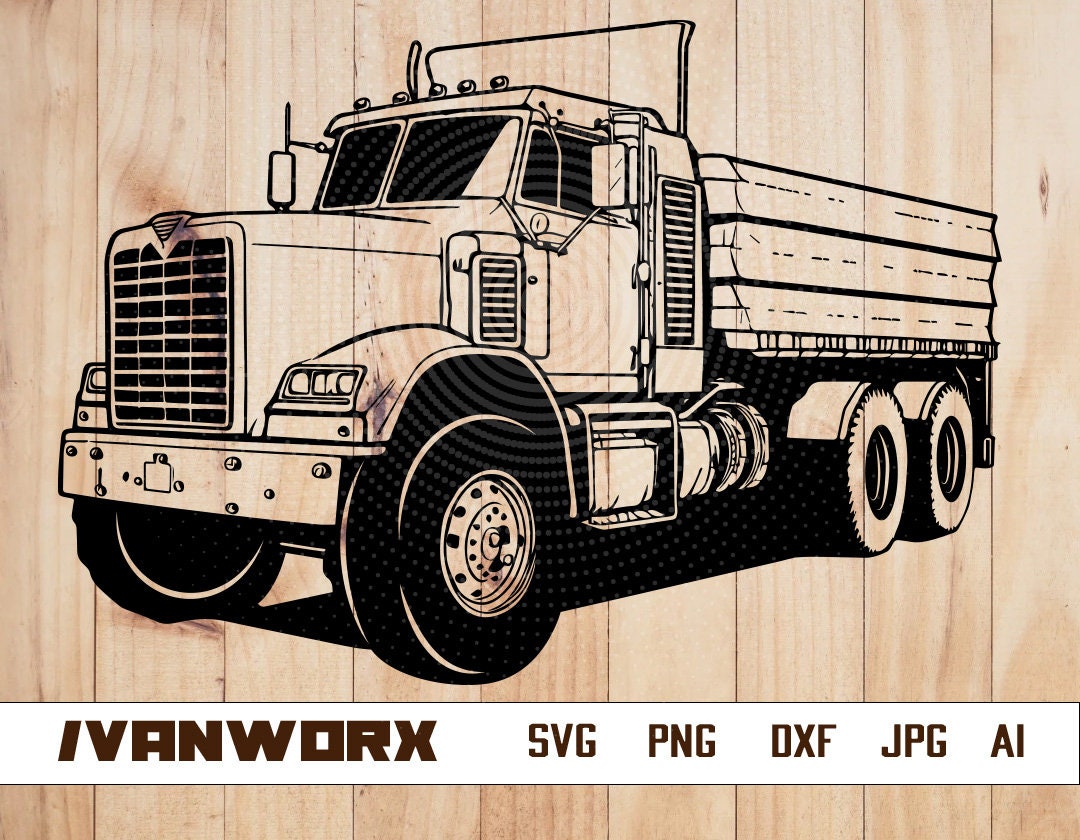 Dump Truck Svg Equipment Clipart Operator Cut File US Trucker Stencil ...