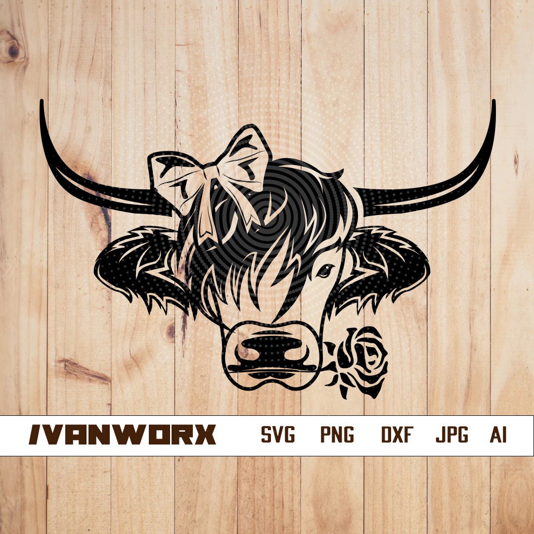 Highland Cow Svg | Highland Cow Png | Highland Cow | Cow Cut File | Cow ...