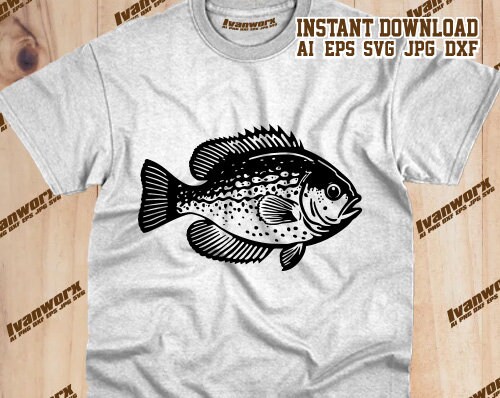 Crappie Fish SVG | Panfish Fishing SVG | Angling SVG | Fish Decals ...