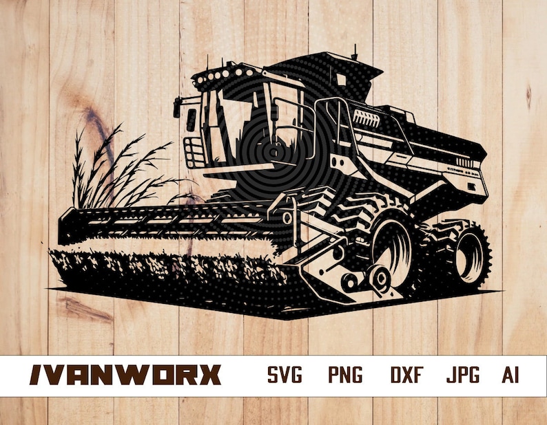 Combine Harvester SVG | Combine SVG | Wheat Harvester SVG | Cricut ...