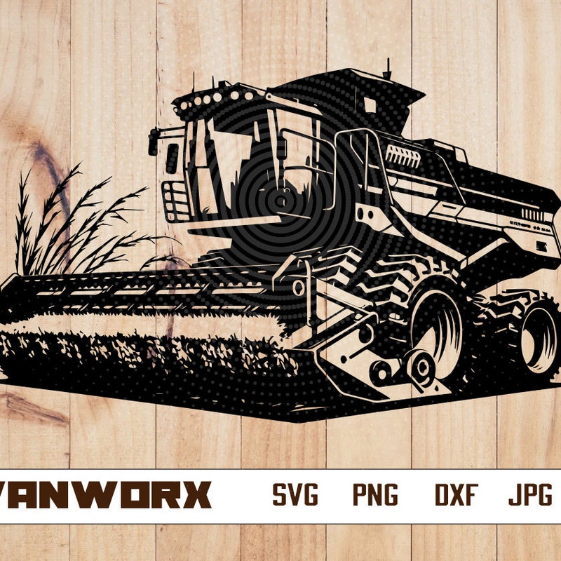 Farm Combine Svg - Etsy
