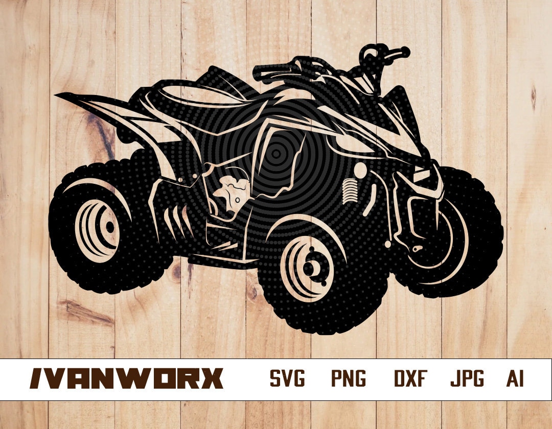ATV Svg | 4 Wheeler Svg File | Atv Clipart | Quad Riding Svg | Four ...