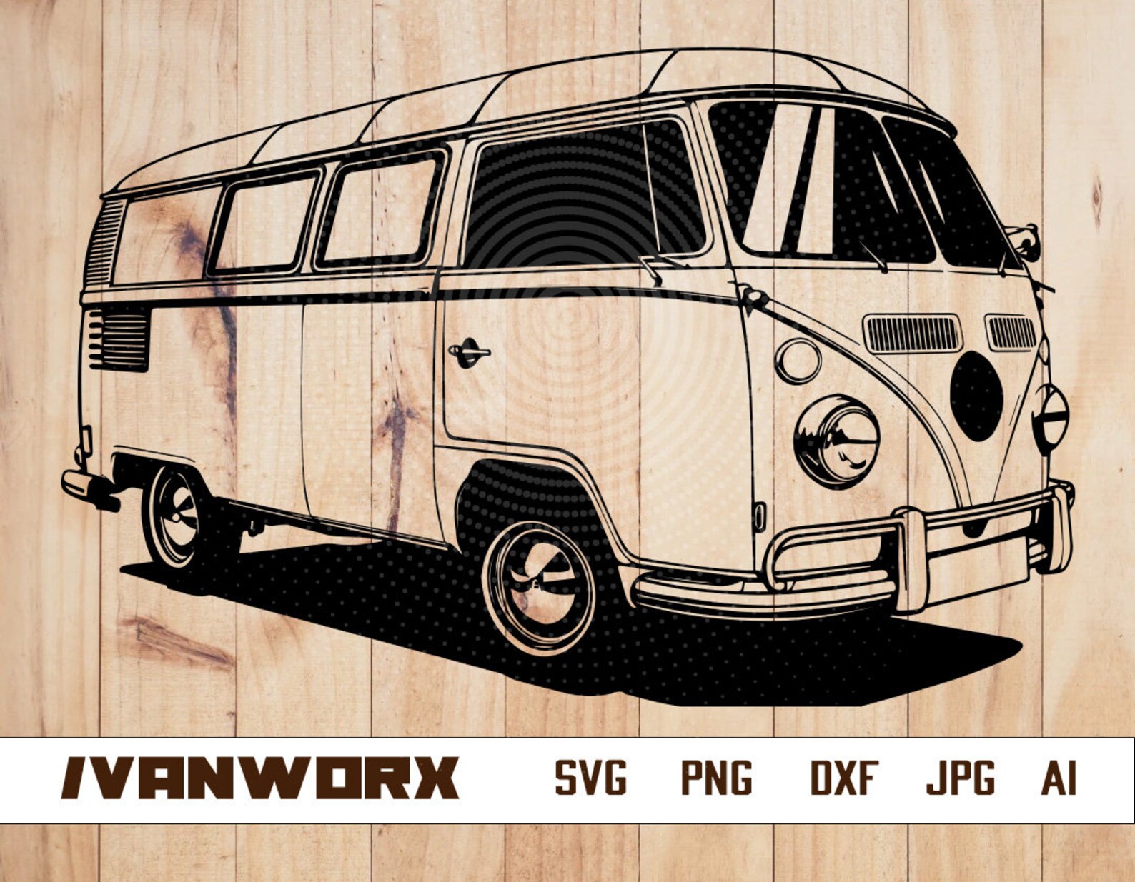 Beach Vintage Van Svg | Van Clipart | Retro Van Cut File | Vintage ...