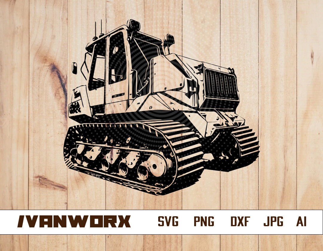 Track Skid Steer Svg | Construction Vehicle Clipart | Heavy Equipment ...