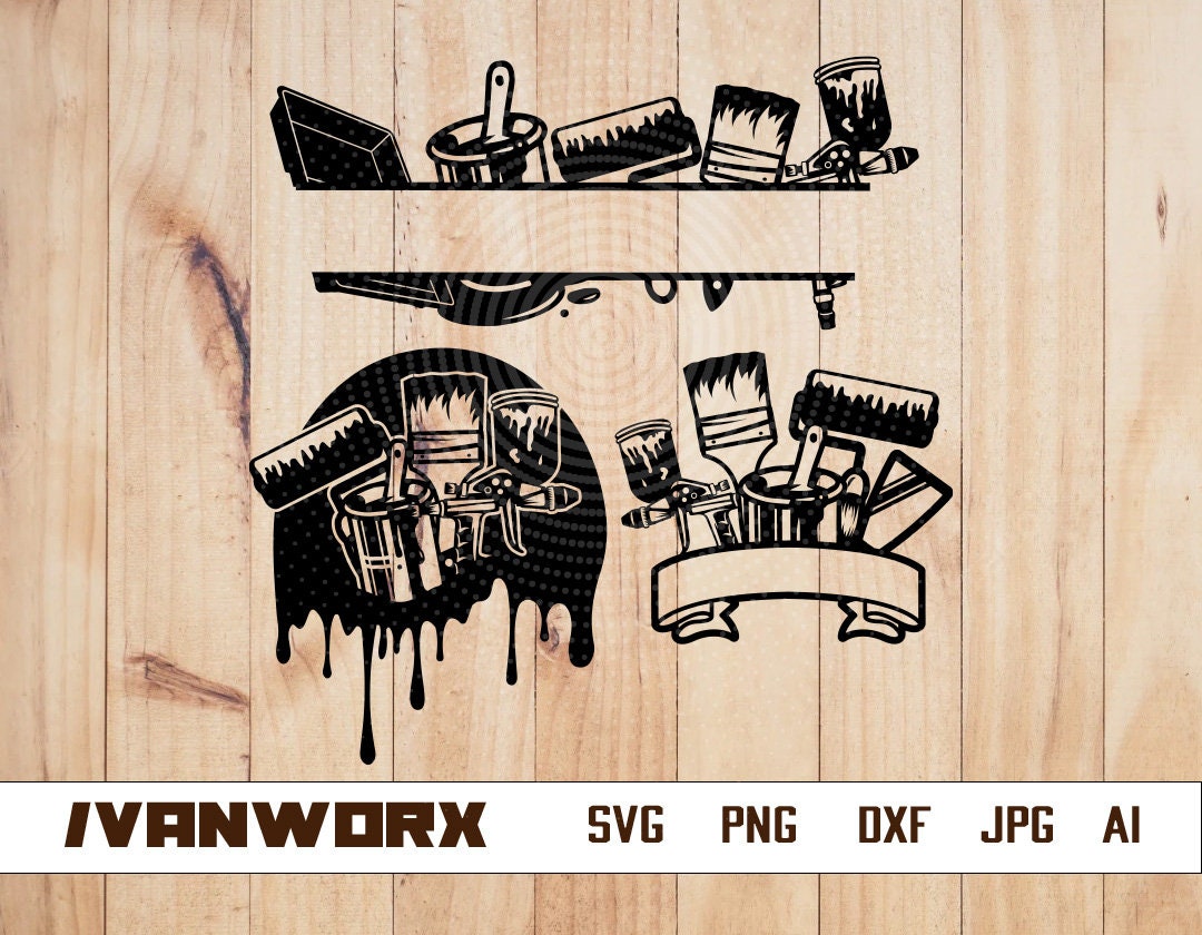 Painter Tools Svg Artwork Tools Png Painter Tools Cut File Painter Svg ...